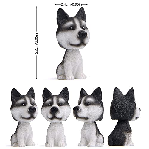 Mini 3D Car Dashboard Toys Car Ornament Nodding Dog Poppy Interior Bobblehead Decora Accessory Head Shaking Husky Gift Auto I3O5