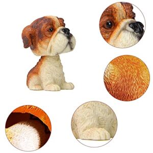 Mini 3D Car Dashboard Toys Car Ornament Nodding Dog Poppy Interior Bobblehead Decora Accessory Head Shaking Husky Gift Auto I3O5