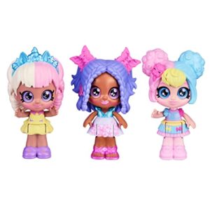 Kindi Kids 50234 Minis 3 Pack Collectable Posable Bobble Head Figurine 3pc