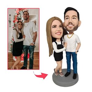 Mydedor Custom Bobble-Heads Couple Figurine Customized Doll Birthday Gifts for Men Bobble Head Figures Handmade Personalized Wedding for Bestfriend Husband Wife