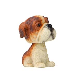 pulunto resin bobbing head dog car ornaments, mini bobblehead puppy figures dashboard crafts gift decor for car vehicle desk tabletop office