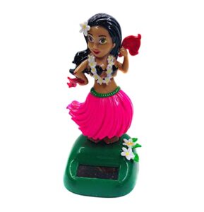 ztexkee solar powered shaking head hula girl car dashboard decoration plastic bobbleheads solar dancing toy cute bobble head figures for home office desktop ornaments car decor