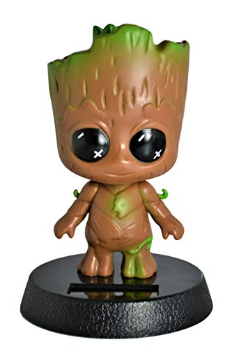 SM.Y.Toys & Accessories Cute Solar Powered Groot Bobblehead Home Office Ultra Detail Collectible Relaxing Toy (Solar Groot)