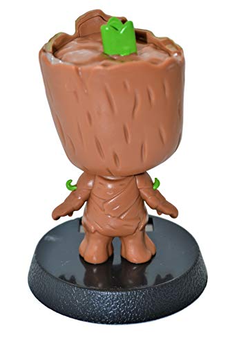 SM.Y.Toys & Accessories Cute Solar Powered Groot Bobblehead Home Office Ultra Detail Collectible Relaxing Toy (Solar Groot)