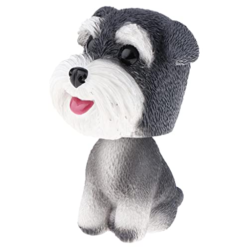 TOOYFUL 3 Bobble Head Dog Schnauzer Bobbleheads for Car Dashboard Decoration