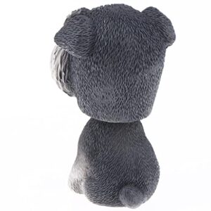 TOOYFUL 3 Bobble Head Dog Schnauzer Bobbleheads for Car Dashboard Decoration