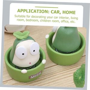 Homoyoyo 2pcs Car Bobble Head Ornament Desktop Decor Desktop Toys Desktop Avocado Ornament Resin Green Dashboard Avocado