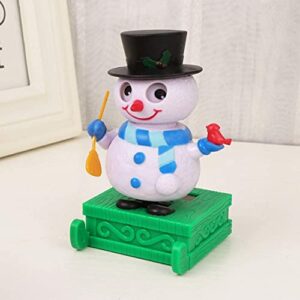 Christmas Solar Bobble Shaking Head Dancing Toy Head Shaking Doll Snowman Figurine Statue Car Dash Board Ornaments for Car Vehicle Decoration