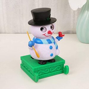 Christmas Solar Bobble Shaking Head Dancing Toy Head Shaking Doll Snowman Figurine Statue Car Dash Board Ornaments for Car Vehicle Decoration