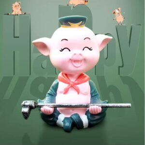 Cute Pig bobbleheads for Dashboard /Desk, car Decor Funny Figurines, Dancing Doll Head Stress Relief Gifts for Men Cars Decorations Anime Accessories Dashboard Decorations Hippie car