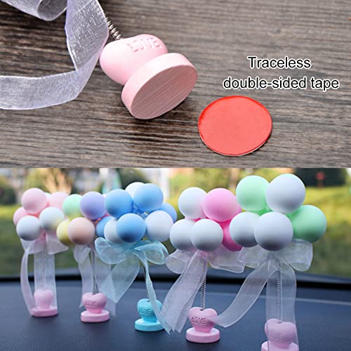 SEADEAR Car Dashboard Ornament, Balloon Bobblehead Car Dash Decoration Car Interior Dashboard Accessories Shaking Head Toy for Car/Desk/Office/Room Blue