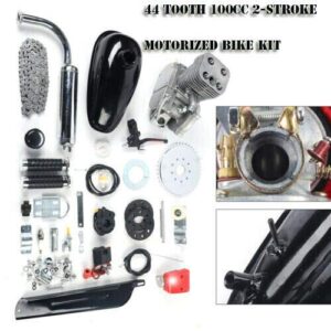 LiFuJunDong 100cc 2-Stroke Bicycle Engine Kit Full Air-Cooling Motor Bike Modified Set Motorized Motor Bike Modified Tool offering, Super Fuel-efficient for 26" 28" Bike