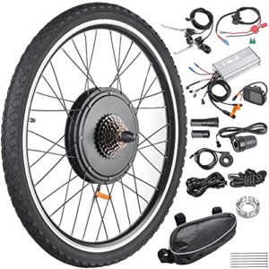 aw electric bike conversion kit 48v 1000w 26" rear wheel powerful motor e-bike conversion kit dual mode controller w/lcd display twist throttle pas ebike wheel kit