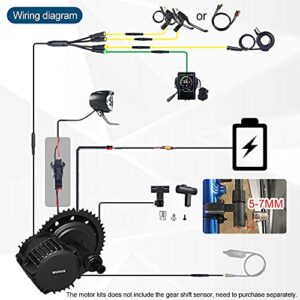 BAFANG BBS HD 1000W Lastest 48V/52V 1000W Ebike Electric Bicycle Motor Mid Drive Electric Bike Conversion Kit with 48V 52V 13Ah - 20Ah Downtube and 48/52V 17.5Ah Rear Rack Battery (Optional)