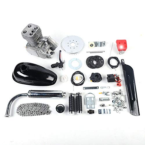 TFCFL 100CC 2-Stroke 36 Tooth Bicycle Engine Kit, Gas Motorized Bike Motor Set, Bike Modified Full Set Petrol Gas Motor Engine Kit for Most 26" /28" Bikes 48km/h (36 Tooth)