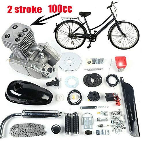 TFCFL 100CC 2-Stroke 36 Tooth Bicycle Engine Kit, Gas Motorized Bike Motor Set, Bike Modified Full Set Petrol Gas Motor Engine Kit for Most 26" /28" Bikes 48km/h (36 Tooth)