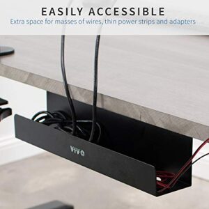 VIVO Under Desk 17 inch Cable Management Trays, Power Strip Holders, Cord Organizers, Wire Tamers for Office and Home, Black, 2 Pack, DESK-AC06-2C