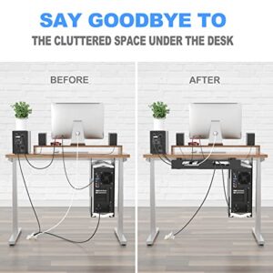 2PACKS Cable Management Under Desk Tray Adjustable Large Under Table Cord Wire Organizer for Standing Desk