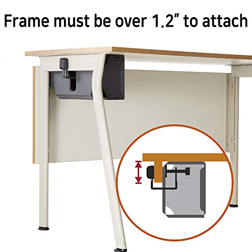 POINT & EDGE TAP-UP Cable Box, Desk Mounted Cable Management Box, Cord Organizer - Easy to Install Without Drilling Any Holes to Your Desk (Grey)