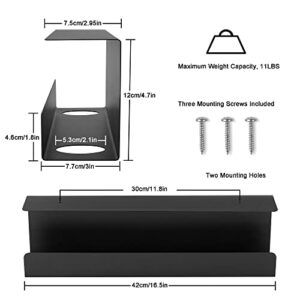 Under Desk Cable Management Tray 16.5 Inch, Sturdy Metal Cable Tray Under Desk, Desk Cord Management Tray, Under Table Cable Management Basket, Under Desk Wire Management Tray, Black 1 Pack