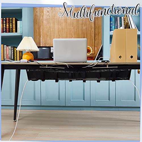 40 Inch Desk Cable Management Tray, Cord Organizer, and Cable Concealer with 12 Adjustable Straps for Home or Office with 10 Nylon Cable Ties, 5 Hole Cable Ties, and 10 Hook and Loop Cable Ties