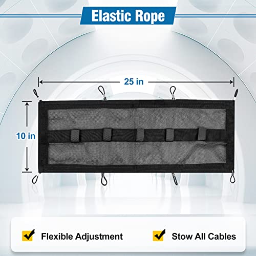 Cable Management Under Desk,Wire Hiders for Desk Flexible Under Desk Cable Management Tray Large Capacity Cord Management Under Desk for Office, Standing Desk,Home,Cable Organizer Desk 25 * 9"-8 Hook