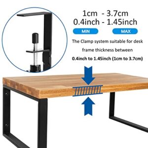 No Drill Under Desk Cable Management Tray, 2 Pack Desk Wire Management Cable Tray Sturdy Alloy Steel Wire Organizer Under Desk Basket for Office and Home Standing Desk