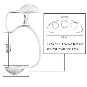 Jiulory Cable Holder - Cord Organizer - Cable Management Clips - Wire Holder System -3 Packs Multipurpose Cable Clips for Phone Chargers, USB Cables - Home, Office, Nightstand, Desk Organizer