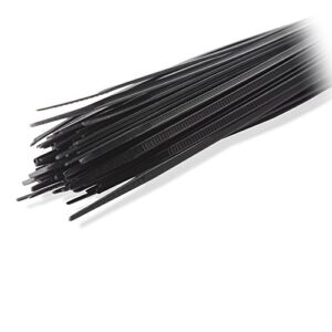 Cable Matters 200-Pack Indoor and Outdoor 6, 8,12-Inch Self-Locking Nylon Zip Ties Assorted Sizes (Tie Wraps, Cable Ties, Zipties) in Black and White