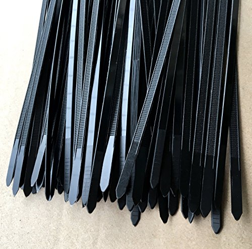 NewNewStar 14.6" 100Pack Heavy Duty Nylon Cable Zip Ties, 50 lb Test, 4.8mm Wide and 370mm Long (Black)