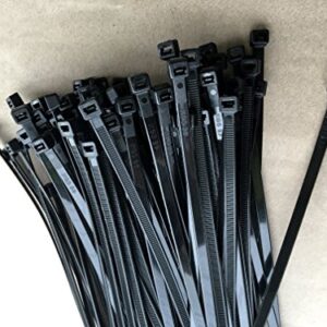 NewNewStar 14.6" 100Pack Heavy Duty Nylon Cable Zip Ties, 50 lb Test, 4.8mm Wide and 370mm Long (Black)