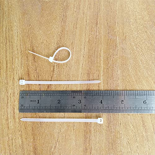 Zip Ties 500 pcs 4 inch Cable Zip Ties Heavy Duty, Premium Plastic Wire Ties with 40 LBS Tensile Strength, UV Resistant Cable Ties, Self-Locking White Nylon Tie Straps