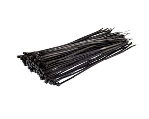 gtse 14 inch black heavy duty zip ties, 100 pack, 120lb strength, uv resistant nylon cable ties, self-locking 14" tie wraps