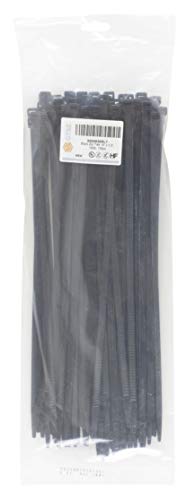 GTSE 14 Inch Black Heavy Duty Zip Ties, 100 Pack, 120lb Strength, UV Resistant Nylon Cable Ties, Self-Locking 14" Tie Wraps