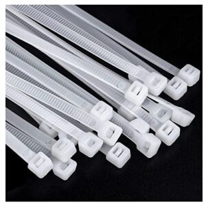 Large zip ties 24 inch white heavy duty zip ties for outdoor use 50 pcs strong extra long cable ties big industrial plastic tie wraps