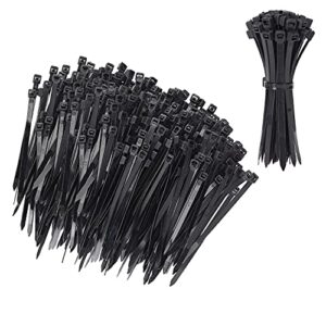 bates- cable zip ties, 200 pack, 4 inch, zip ties, zipties, cable tie, plastic ties, tie wraps, electrical cable ties, plastic zip ties, black zip tie, plastic straps, wire ties, cord ties