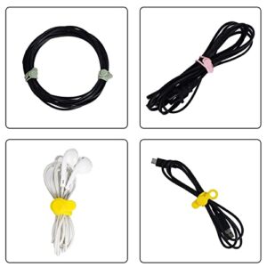 30 Pcs Reusable Cord Organizer Ties, Silicone Straps Cable Ties, Multipurpose Elastic Cord Organizer For Bundling And Fastening Cable Cords Wires