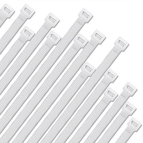 Halsouy Zip Ties Nylon Self-locking Wire Ties 30 Pack - White (24 Inch)