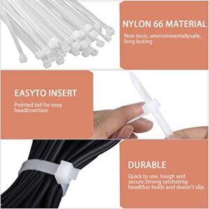 Halsouy Zip Ties Nylon Self-locking Wire Ties 30 Pack - White (24 Inch)