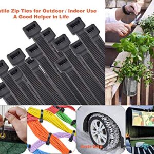 Zip Ties Heavy Duty 250 lb 20 Inch, Extra Long Cable Ties Wide Plastic Wire Tie Wraps Strong Ties Industrial Zipties Outdoor Use Black 30 Pieces