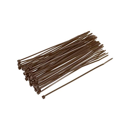 uxcell 120pcs Cable Zip Ties Nylon Cable Wire Ties 6 Inch Self-Locking Nylon Tie Wraps Brown