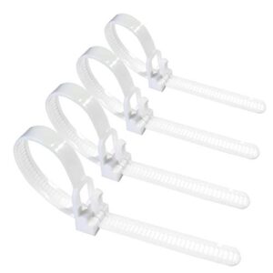 [50 pieces] reusable cable ties, canwn nylon heavy duty zip ties mini flexible cable tidies slipknot straps(white)