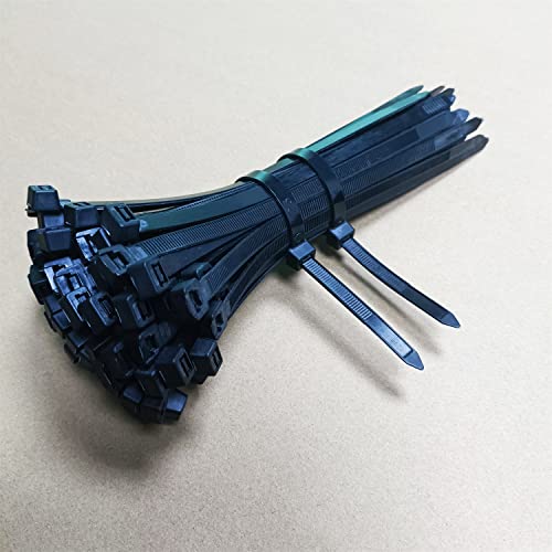 Zip Ties 8 inch Cable Zip Ties with 120 Pounds Tensile Strength, Black Cable Ties, 100 Pieces Heavy Duty Self-Locking Black Nylon Tie Wraps for Indoor and Outdoor (8 inch 100 pcs)