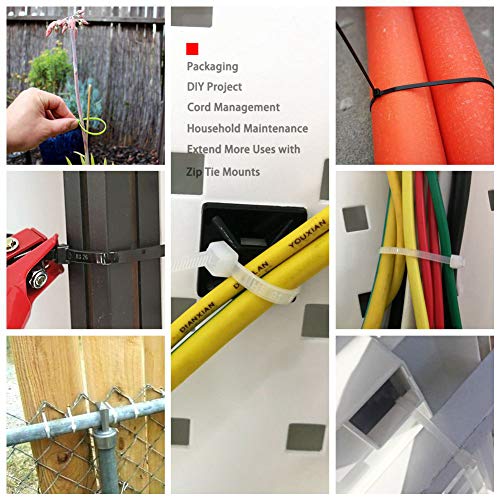 HS Black Zip Ties Heavy Duty 175 Pounds Weather UV Resistant Cable Ties (100 Pack) 0.35 Inch Wide Thick Electrical Zip Ties,Outdoor Indoor Purpose,17 Inch