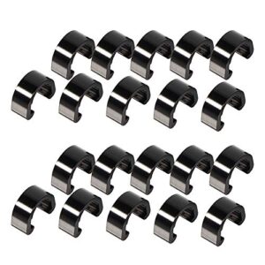 saipe 20pcs aluminum alloy bike cable c-clips brake cable housing clip bicycle cable hose guide clamps for brake derailleur shift cables