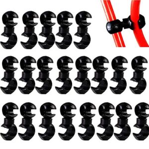 wdhhnp 20pcs bike cable clips plastic bicycle brake cable clips rotating s-hook clips bike mtb brake gear housing fixing holder guide s style buckle clips