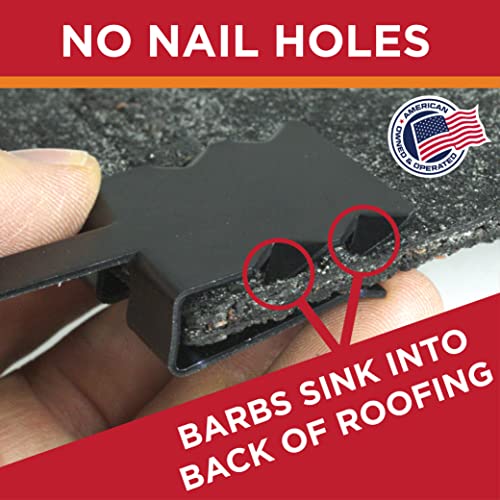 Grip Clip Roof Clips - Clip Hooks for Installing Heat Tape & De-Icing Cable - Prevents Unnecessary Damage to Roofing - Simple Nail-Free Outdoor Cable Clips (.325-25 Pack)