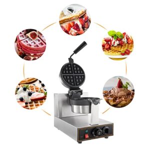 WICHEMI Commercial Waffle Maker Electric Waffle Making Machine Flip Waffle Iron Hong Kong Eggettes Waffle Baker 360° Rotating Non-Stick Egg Bubble Maker 50-250℃ Temperature Adjustable 110V, 1300W