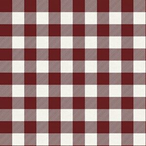 pbs fabrics buffalo check, burgundy, organic double gauze by the yard