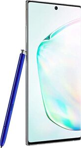 samsung galaxy note 10+ plus 256gb with s pen aura glow/silver (factory unlocked for gsm & cdma, 6.8 inch display, u.s. warranty) sm-n975uzkaxaa (renewed)